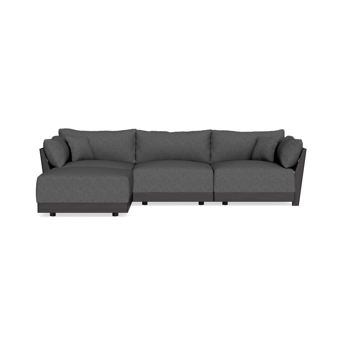 Modular Bondi Black 3-Seater Sectional in Pebble | Classic Blend – Inside Weather