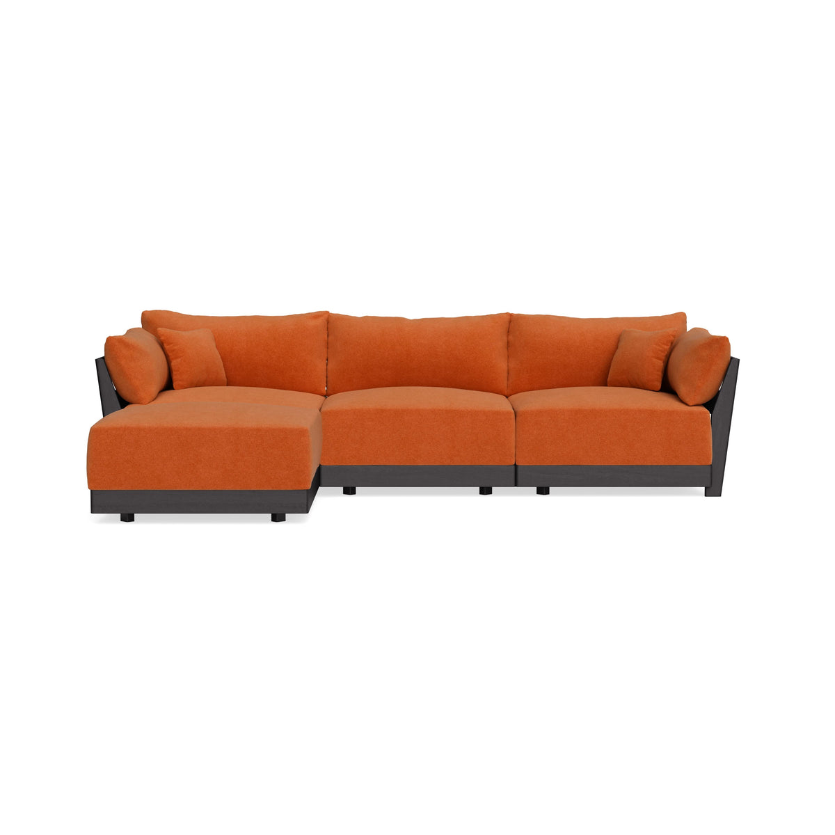 Modular Bondi Black 3-Seater Sectional in Terracotta | Classic Blend – Inside Weather