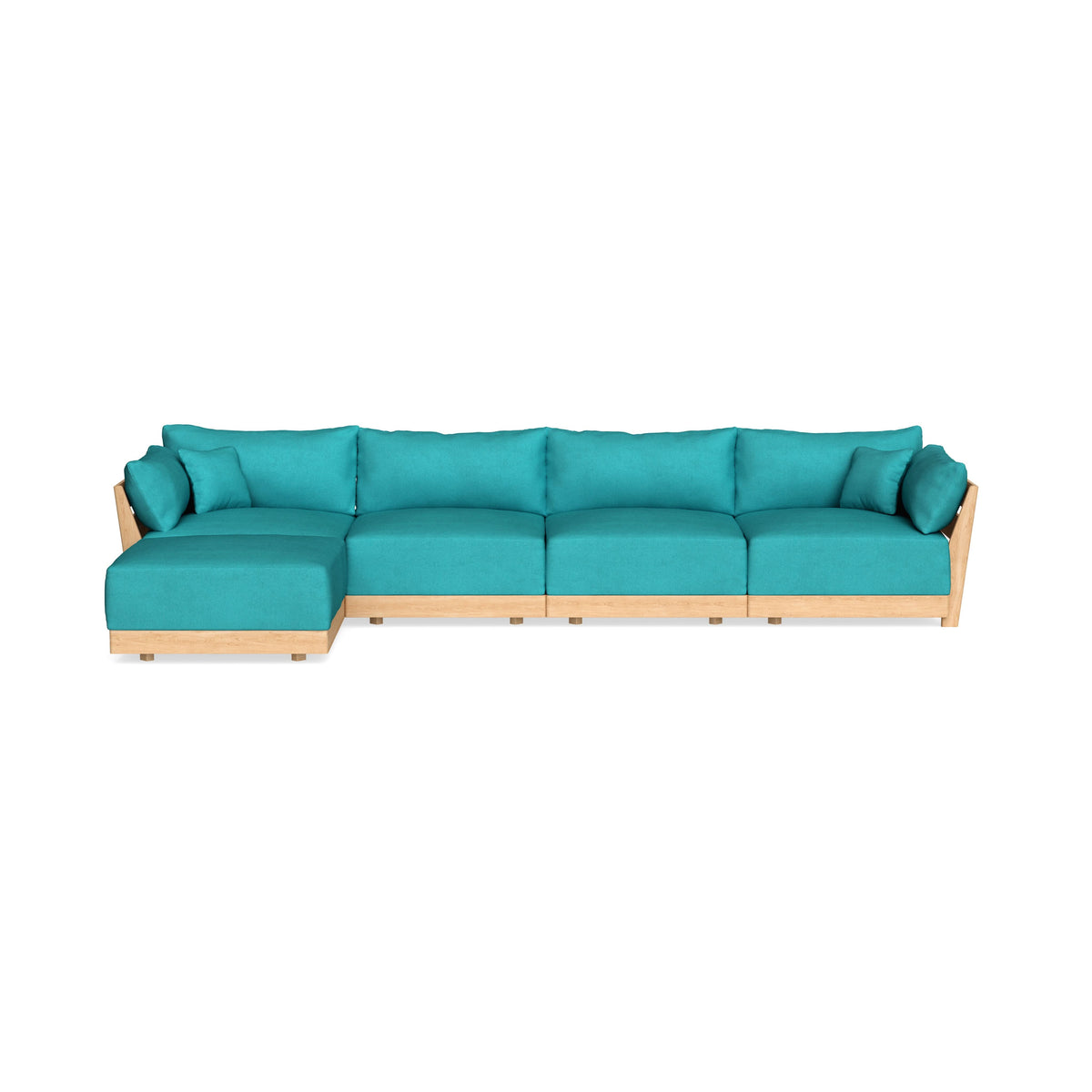 Slipcover Only - Modular Bondi 4-Seater Sectional in Pool – Inside Weather