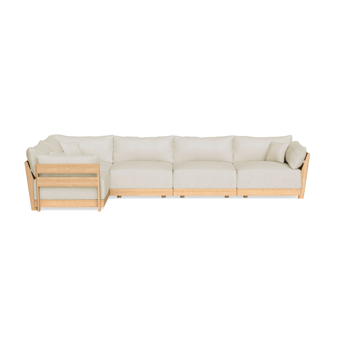 Slipcover Only Modular Bondi 5 Seater L Sectional In Mascarpone
