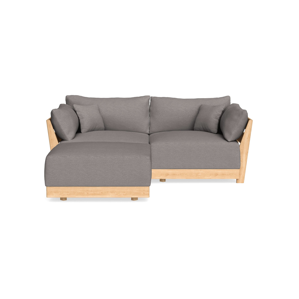 Modular Bondi Latte 2-Seater Sectional in Cement | Classic Blend ...