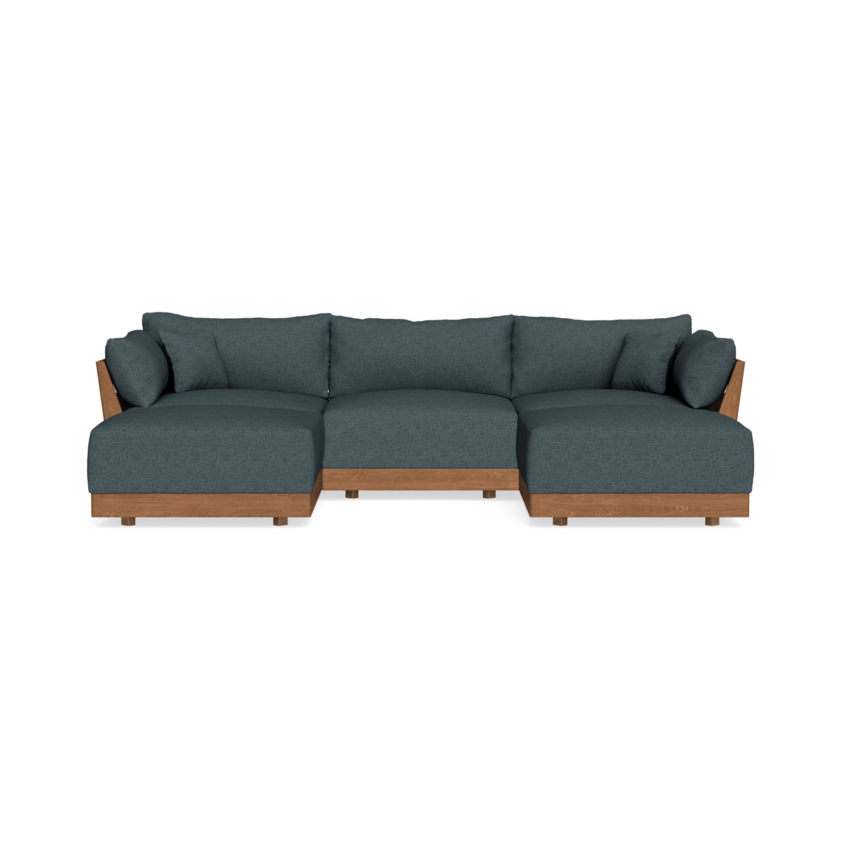 Modular Bondi Espresso 3-Seater U-Sectional in Ocean Gray | Classic Bl ...