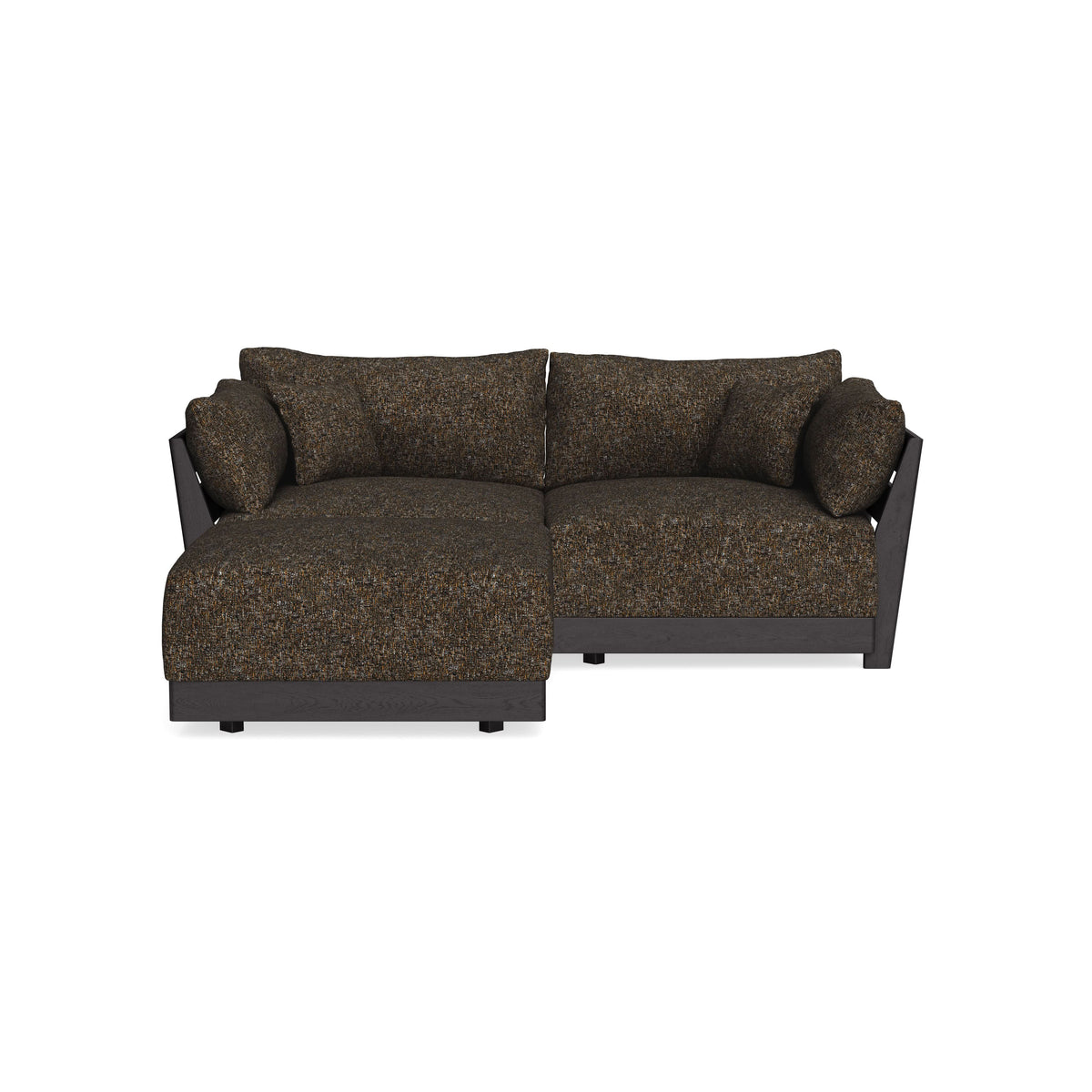 Modular Bondi Black 2-Seater Sectional in Phantom | Classic Blend ...