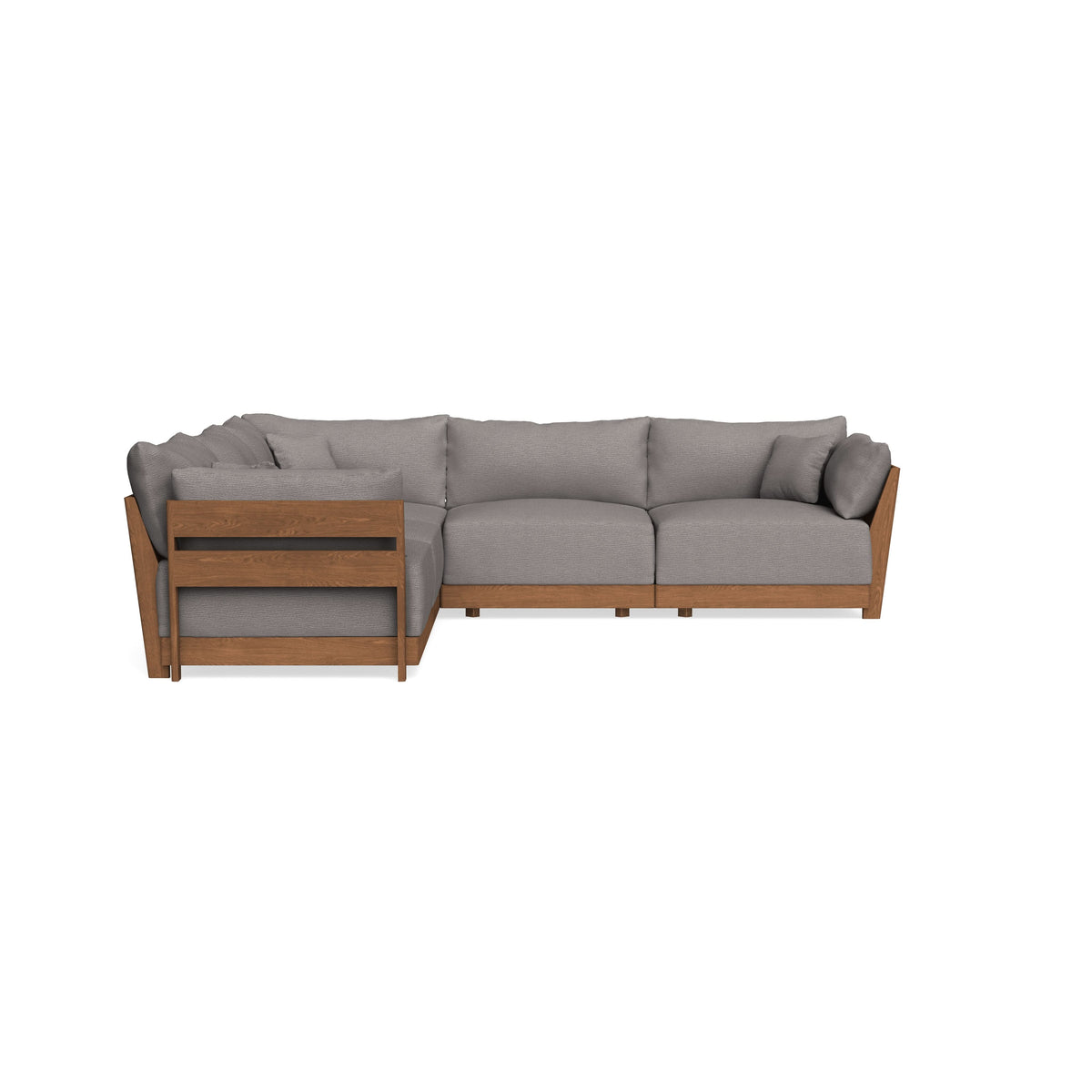 Modular Bondi Espresso 5-Seater Corner Sectional in Cement | Classic B ...