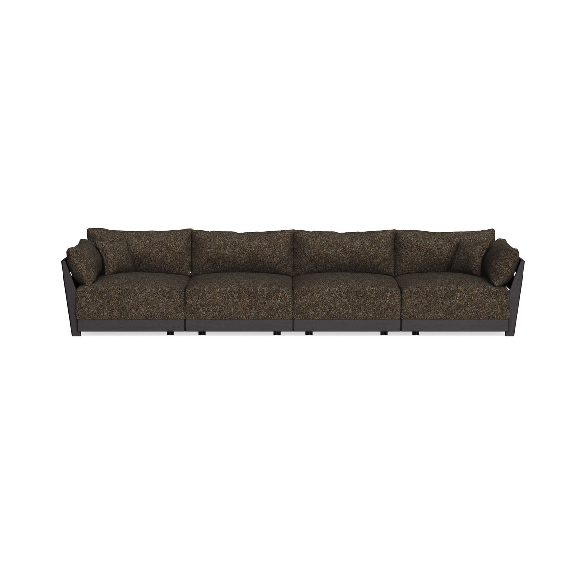 Modular Bondi Black 4-Seater Sofa in Phantom | Memory Foam Blend ...