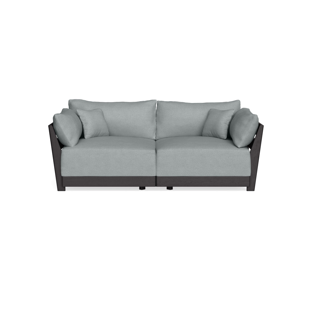 Modular Bondi Black 2-Seater Sofa in Light Steel | Classic Blend ...