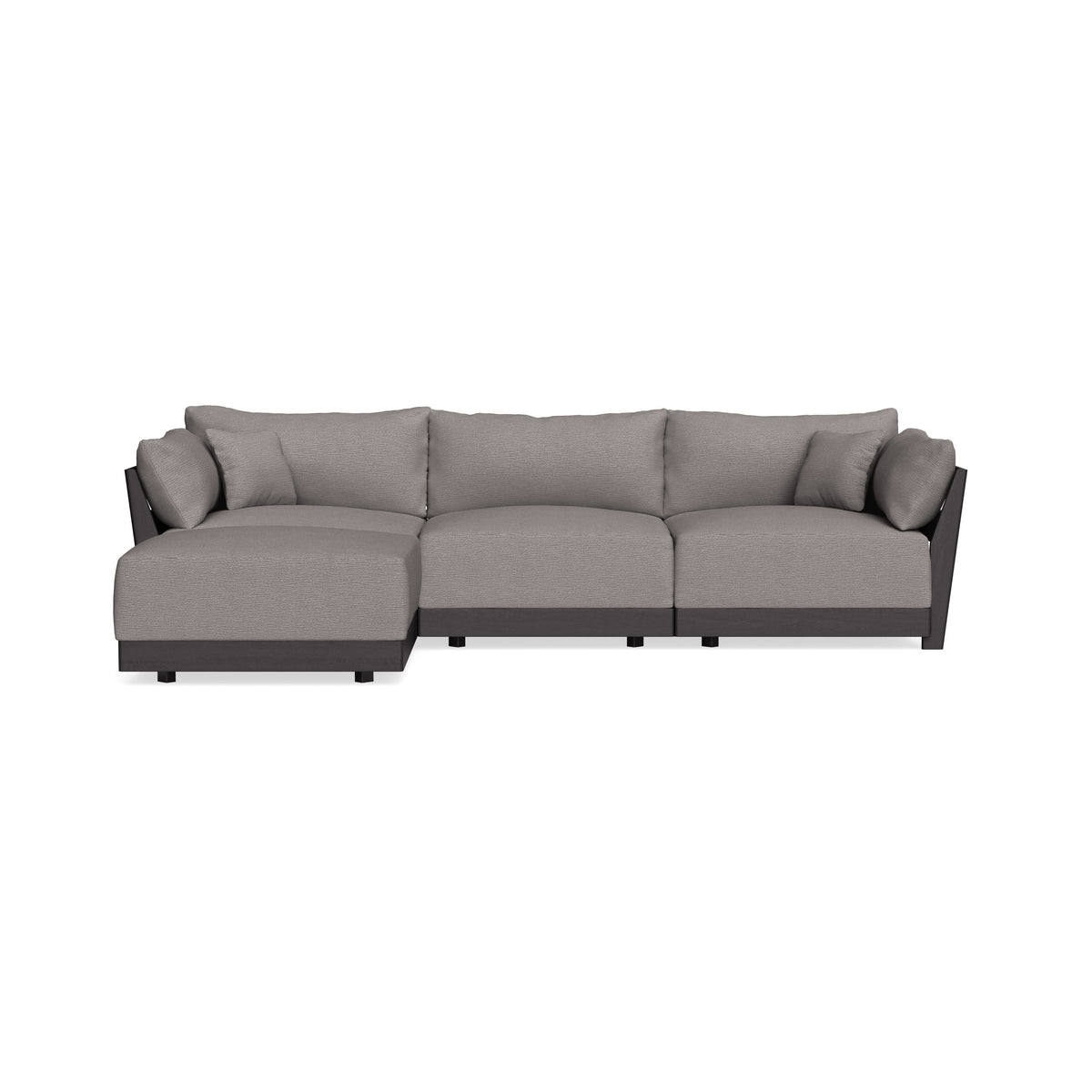 Modular Bondi Black 3-Seater Sectional in Cement | Classic Blend ...