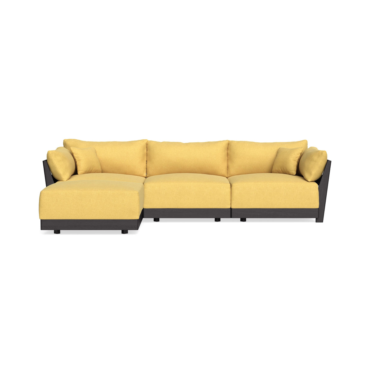 Modular Bondi Black 3-Seater Sectional in Goldenrod | Classic Blend ...