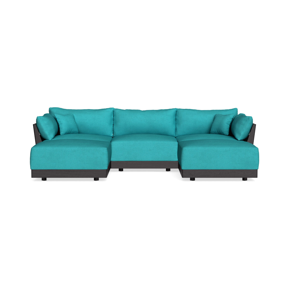 Modular Bondi Black 3-Seater U-Sectional in Pool | Classic Blend ...