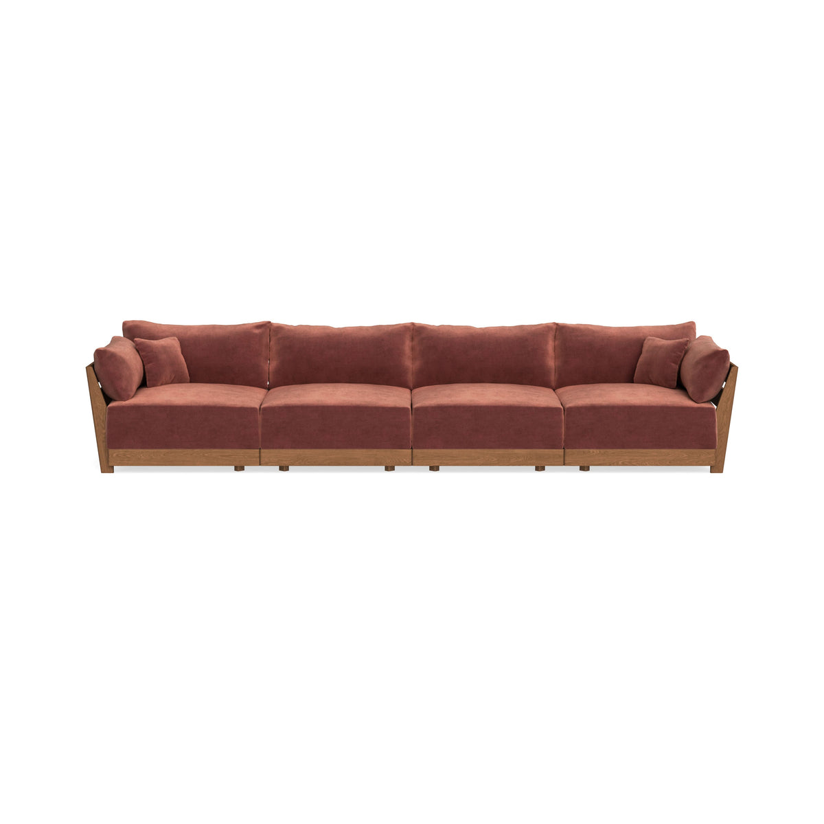 Modular Bondi Espresso 4-Seater Sofa in Spice | Memory Foam Blend ...