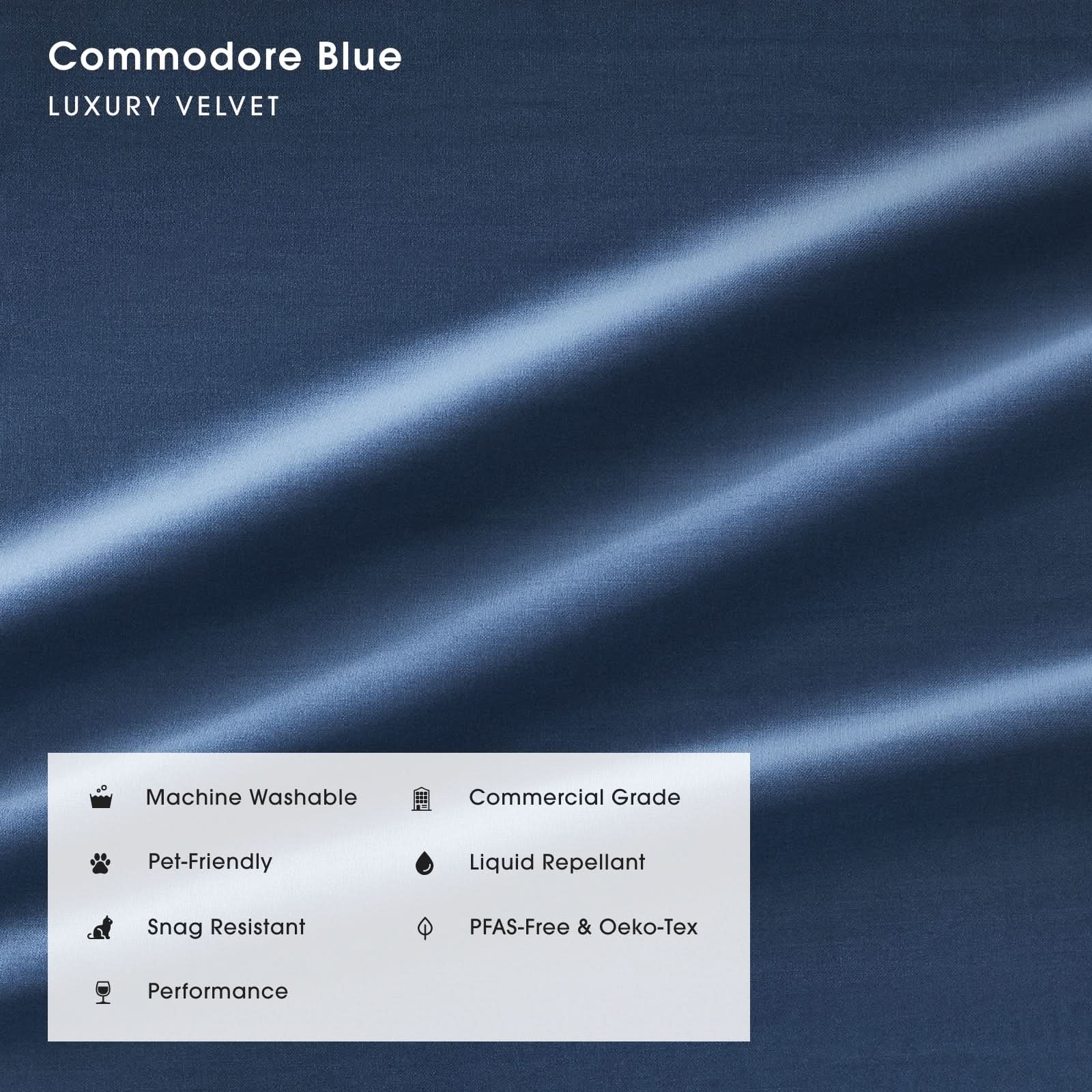 Modular Bondi Black 2-Seater Sofa in Commodore Blue | Classic Blend ...